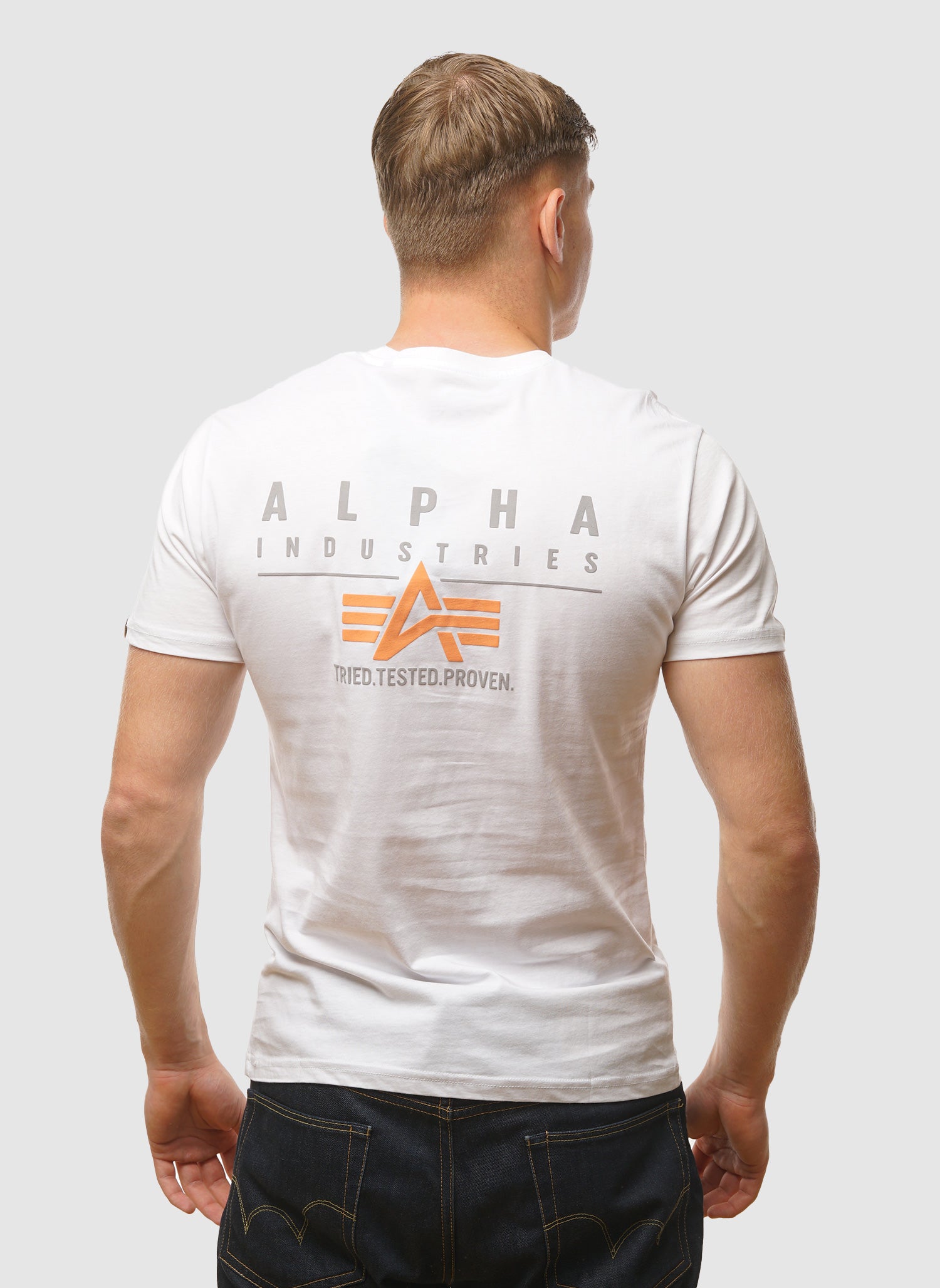 Puff Print Logo Back Print T-Shirt - White – The Smart Dresser