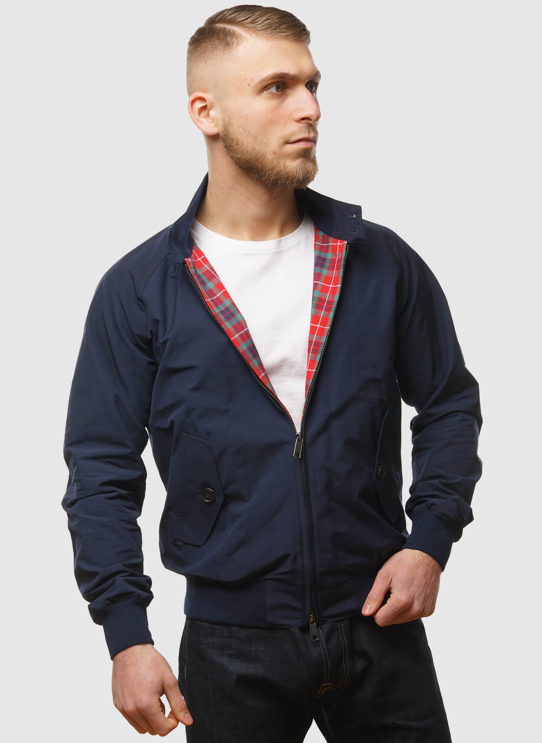 G9 Classic Harrington Jacket - Navy – The Smart Dresser